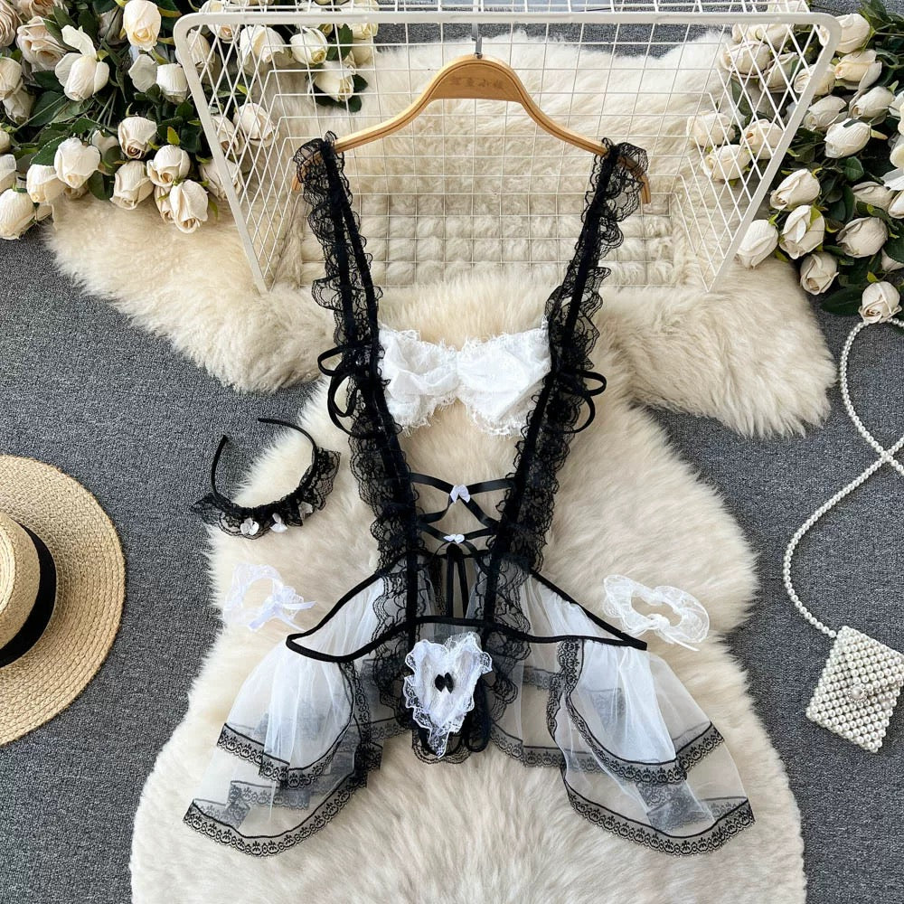 Emma Ruffle Mesh Intimate Wear - Made For Her Label