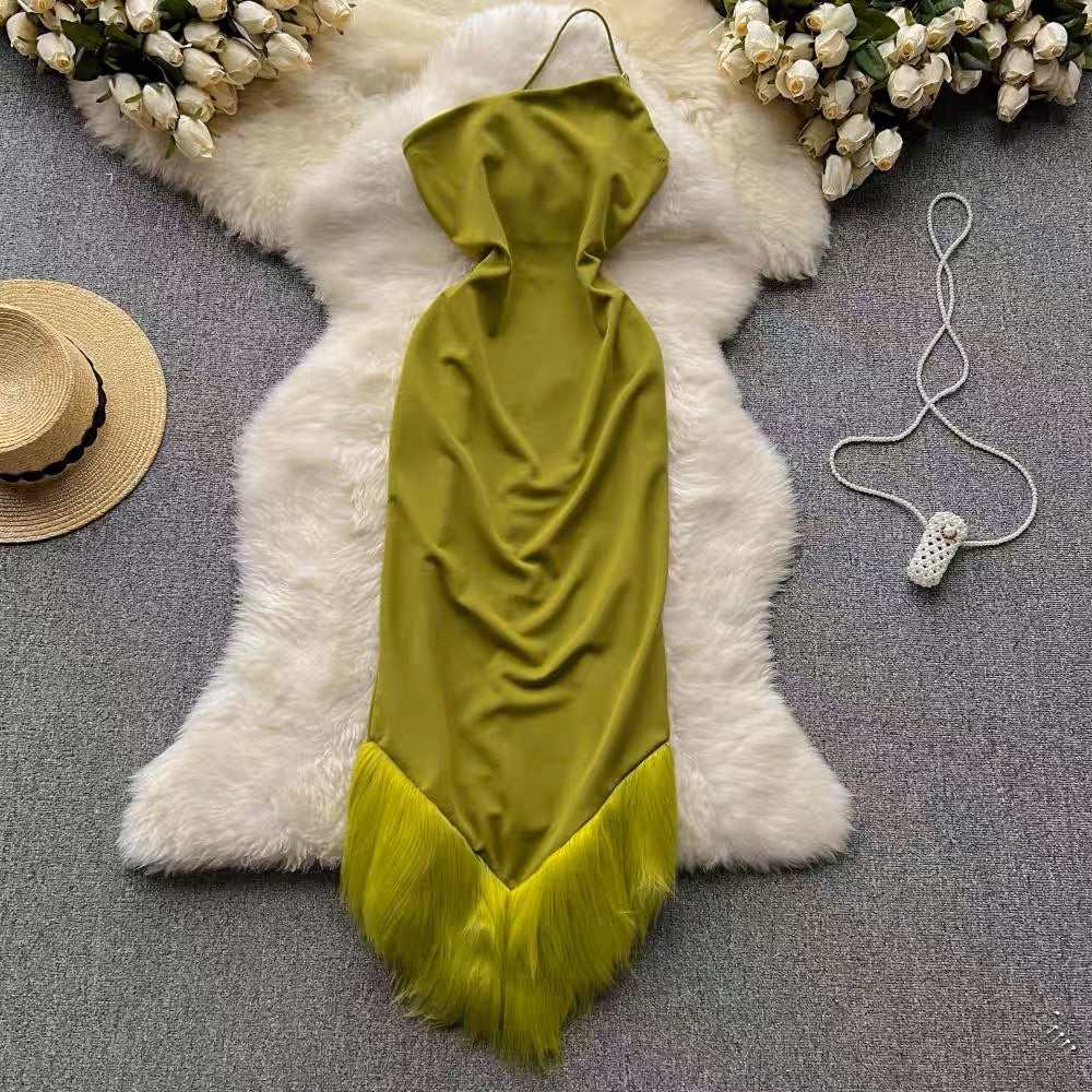 Emma Bodycon Furry Hem Dress | Made For Her Label
