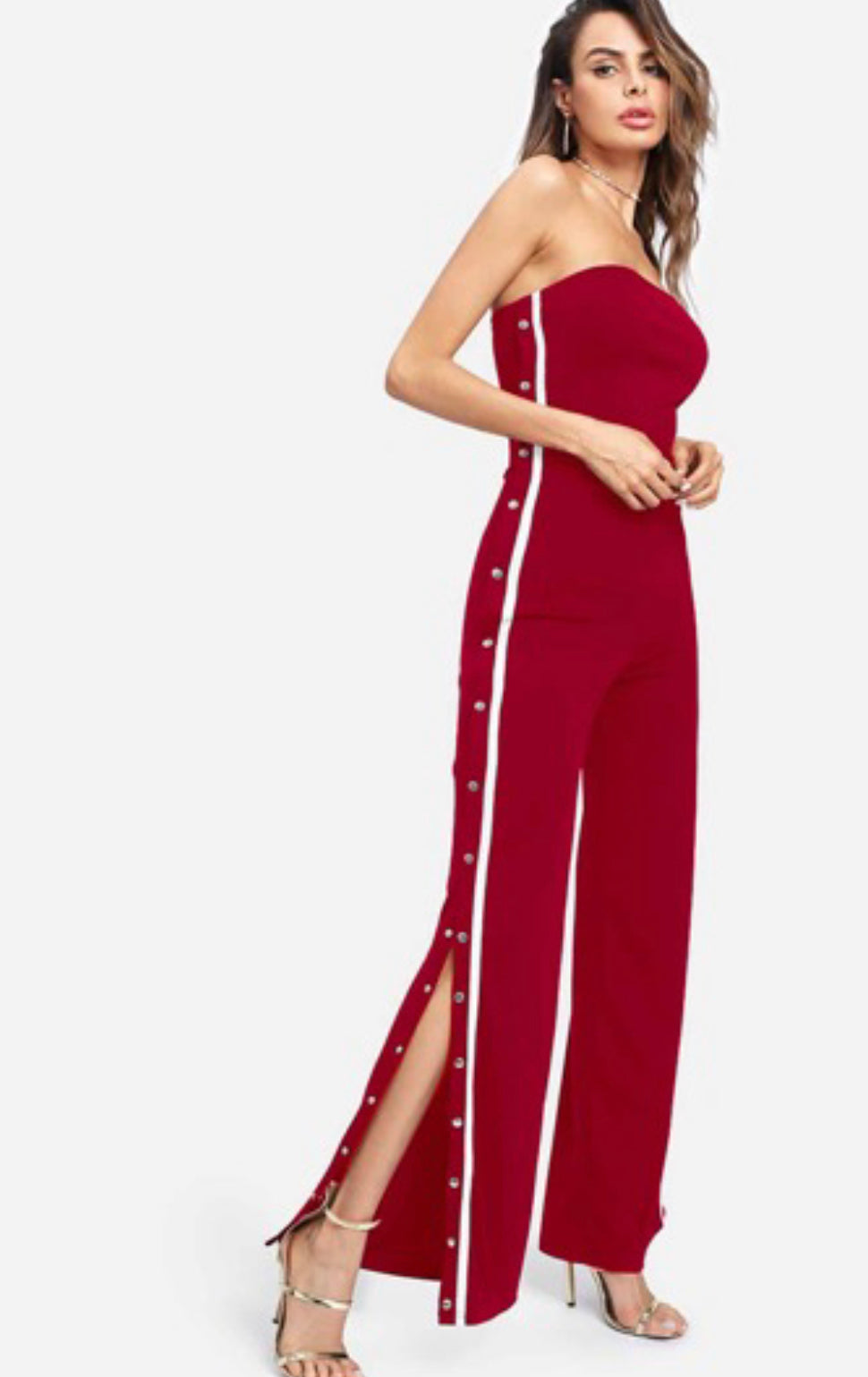 Elena Tube Slit Jumpsuit – Made For Her Label